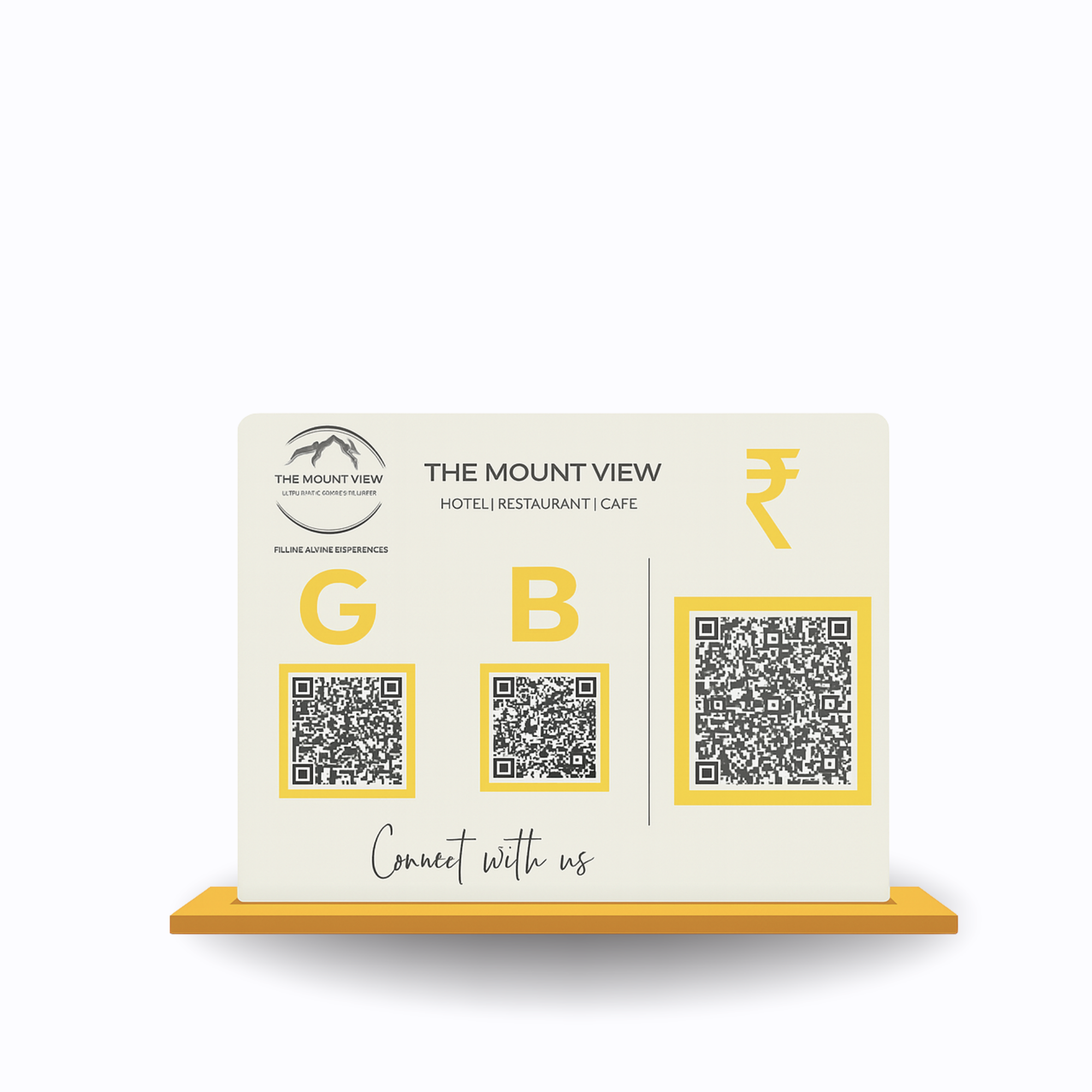 2-in-1 QR Horizontal Standee with Payment QR – Bharattapp