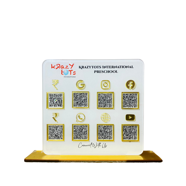 8 QR Premium Square Shape Standee – Bharattapp
