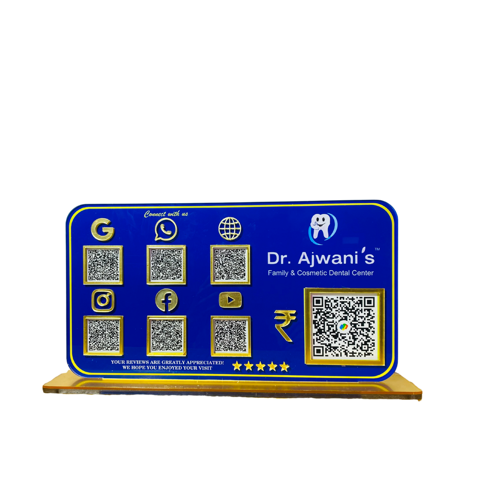 6-in-1 Smart Standee with Payment QR – Bharattapp