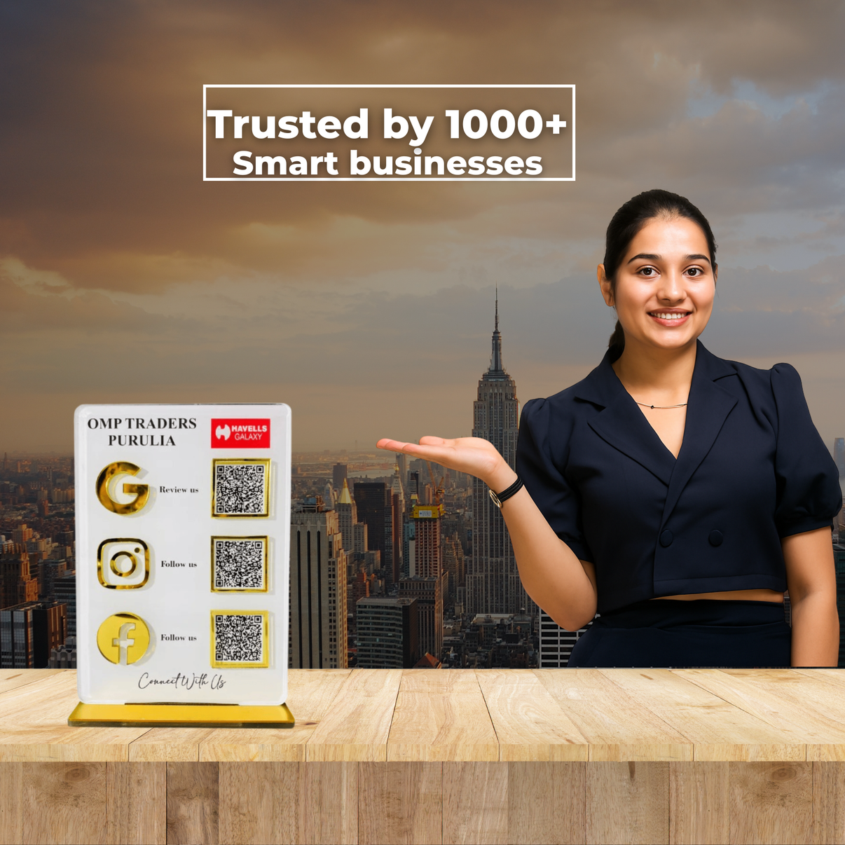 3 QR Vertical Digital Standee – Bharattapp