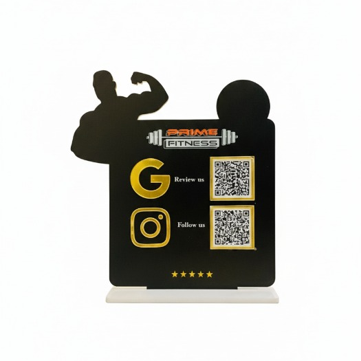 2 QR NFC Enabled Standee for Gym & Fitness Studio – Bharattapp